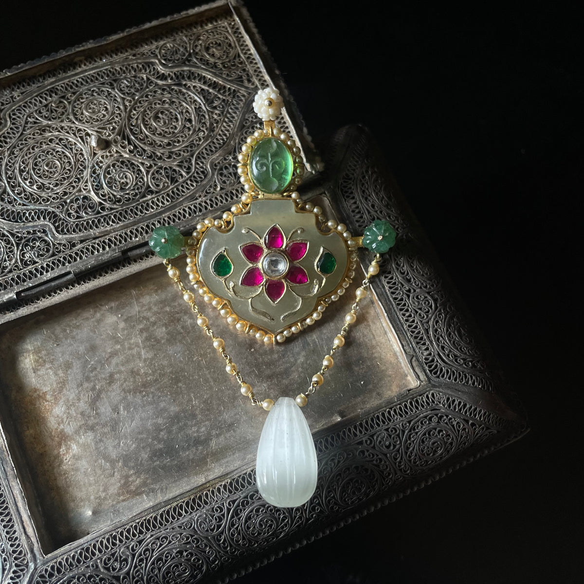 JADE BROOCH | Sheetal Zaveri by Vithaldas