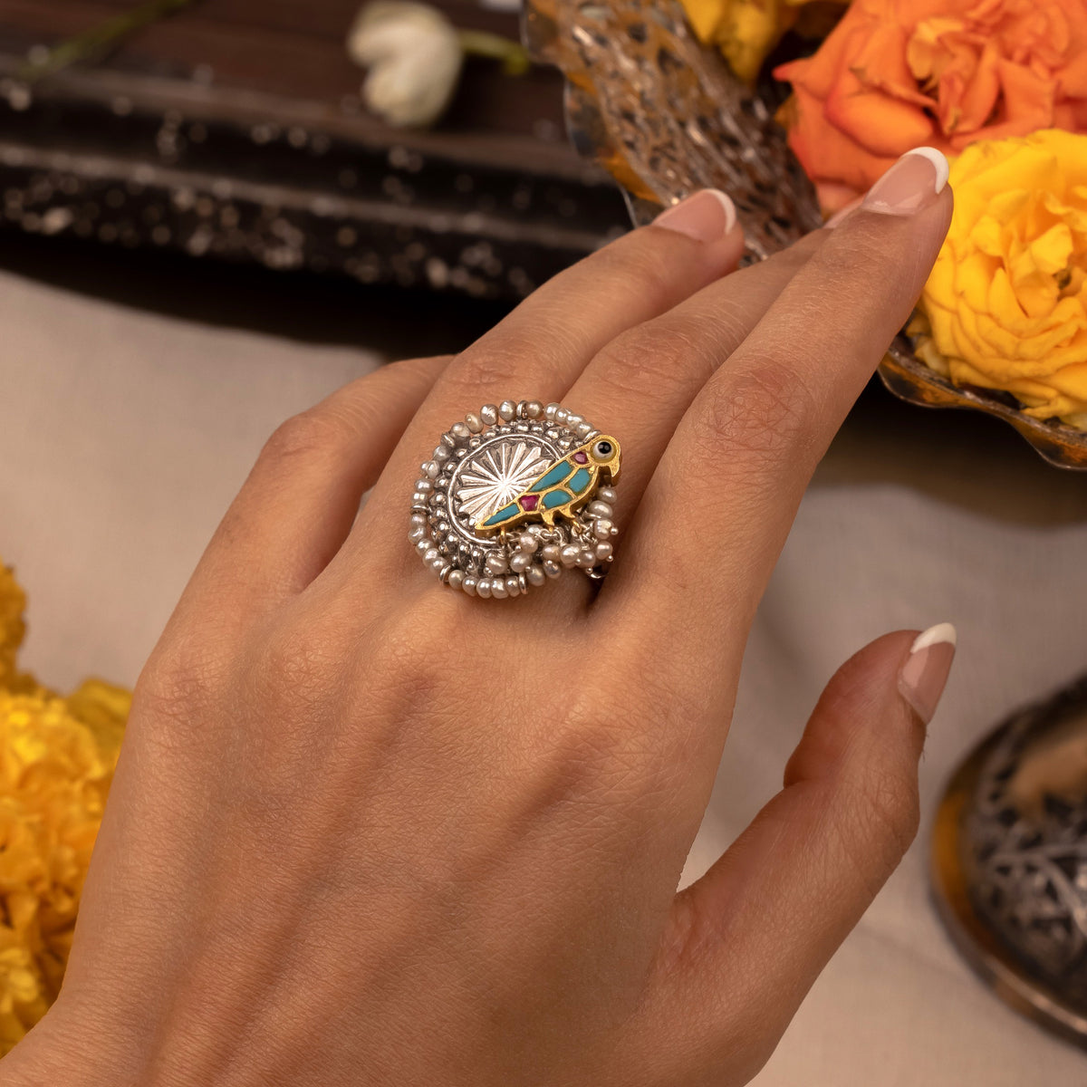 Rimi Ring (Blue Bird) | Sheetal Zaveri by Vithaldas